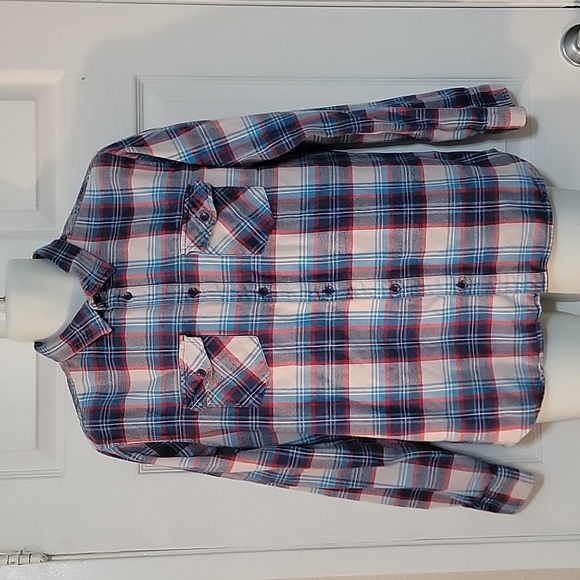 Rip Curl | Shirts | Rip Curl Flannel Shirt Mens Blue Plaid Button Up ...
